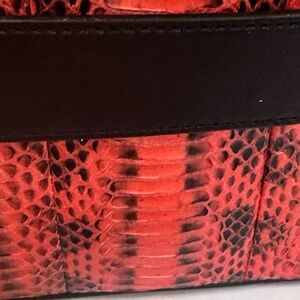 Milly | Bags | Milly New Mercer Leather Large Snake Print Clutch Bag ...